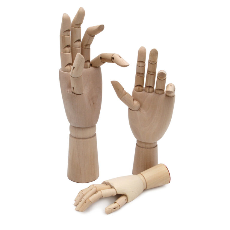 Houten hand - tekenhand hout - Schildersezel-enzo.com